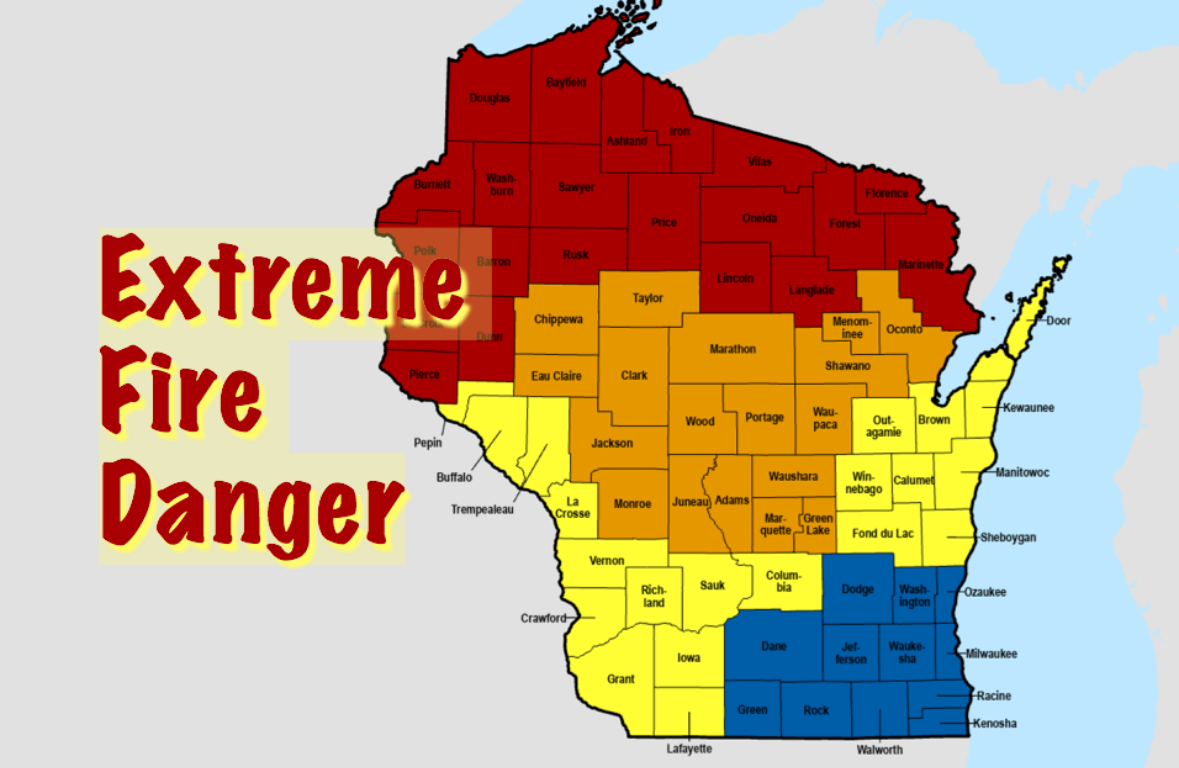 Extreme Fire Danger in 21 Wisconsin Counties | Dairyland Sentinel